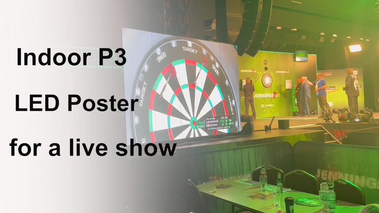 NSE Indoor P3 Slim Digital LED Poster for a live show in the UK - YouTube