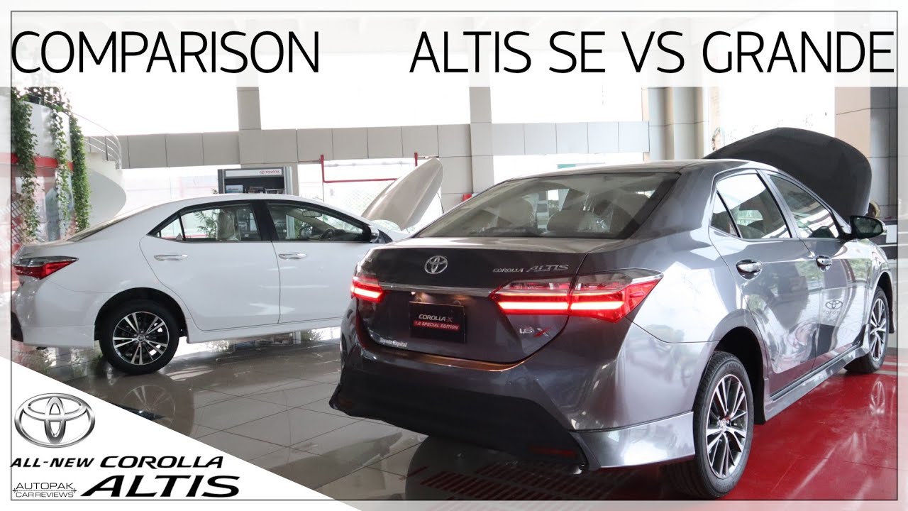Toyota Corolla Altis 1.6 Special Edition VS GRANDE 2021 | Comparison ...