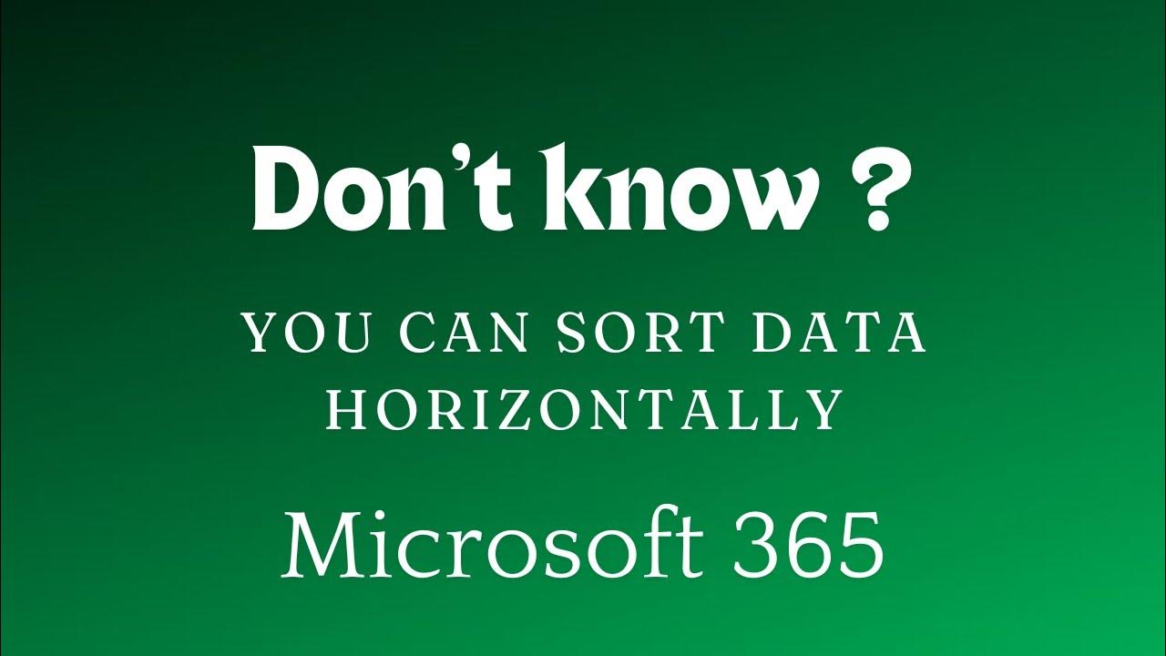 How To Short Data Horizontally Viral Excel Excelhacks Viralvideo Viralhacks