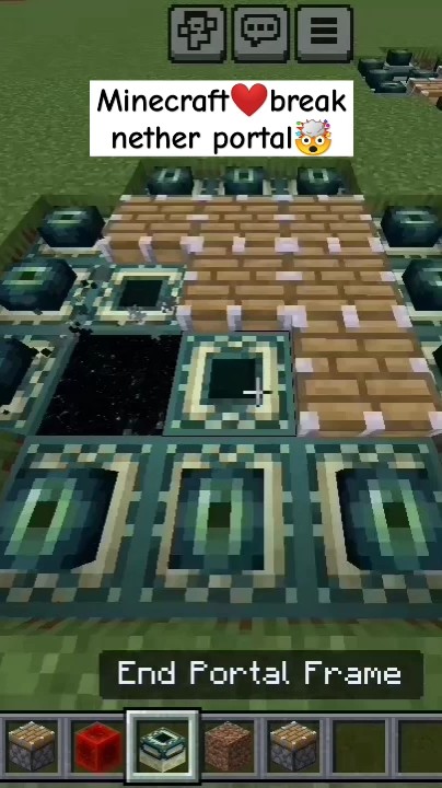 Minecraft ️ broken nether portal 😱🤯#minecraft #shorts - YouTube