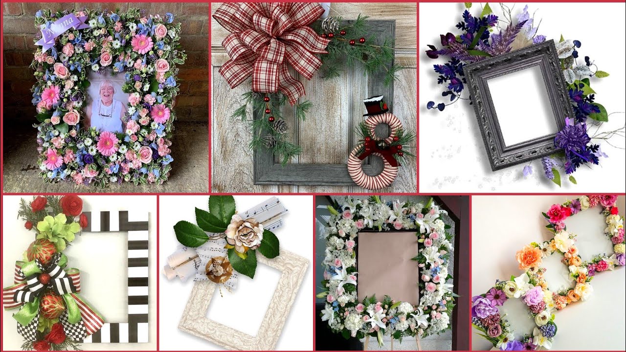 Top30+Floral Wreaths/Floral Photo Frames Ideas/Stylish Frames Designs ...