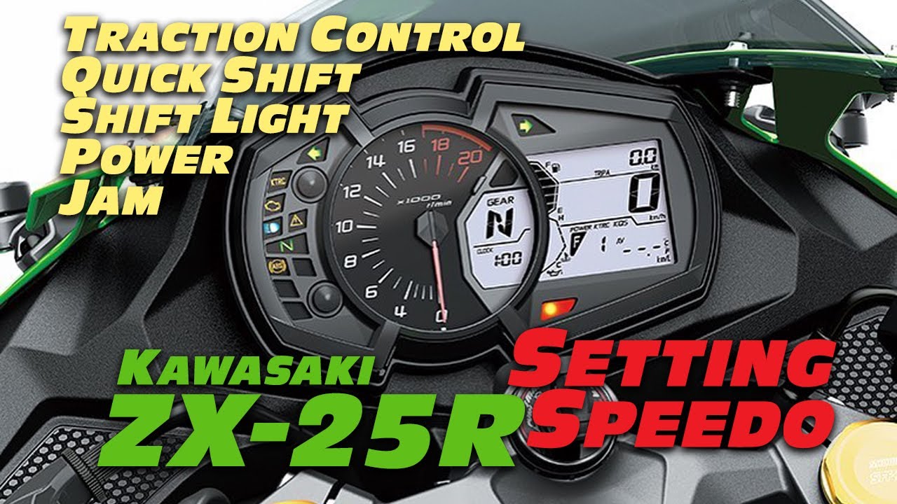 ZX-25R Setting Speedo - Jam, KQS, KTRC, Shift Light, dan Power - YouTube