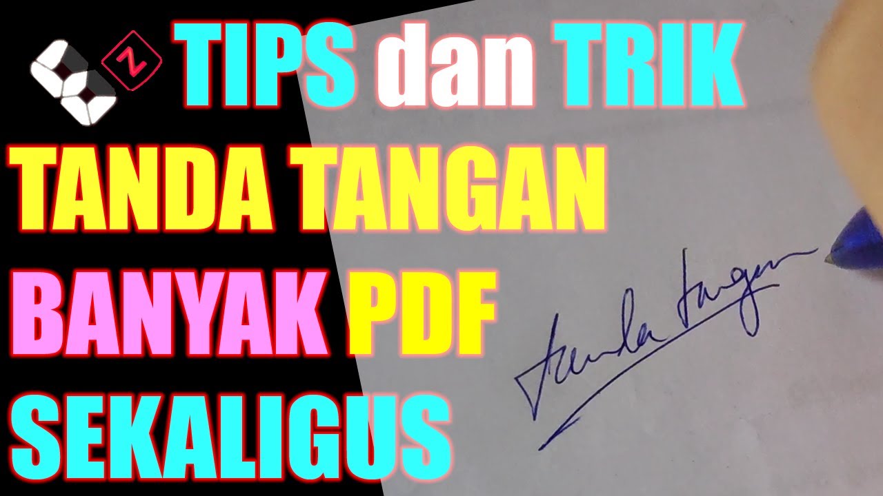 Tanda Tangan PDF Sekaligus dan Paraf Digital - YouTube
