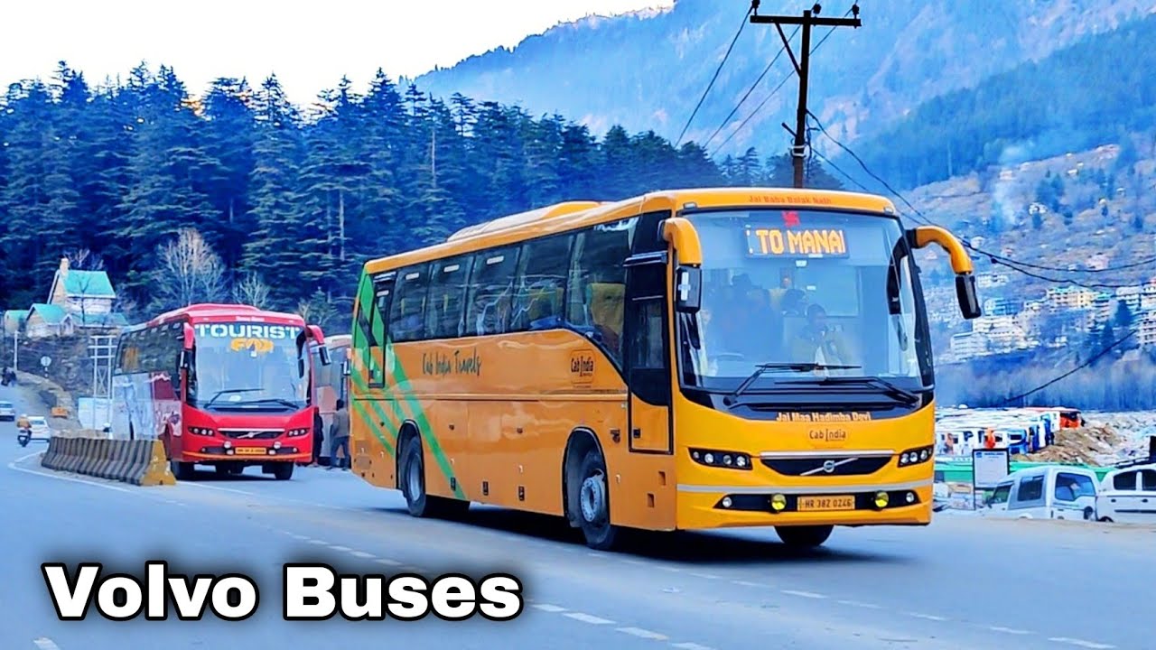 Beautiful Volvo Buses spotted at Manali Bus Stand while heading towards ...