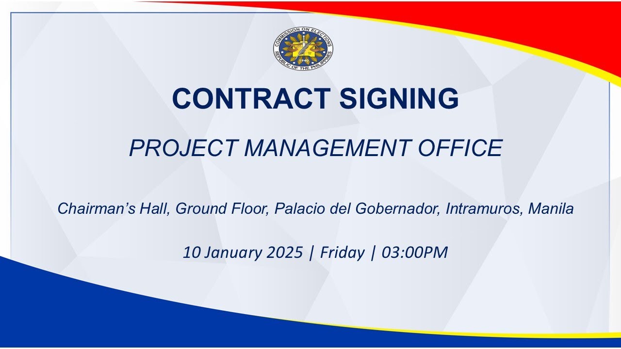 CONTRACT SIGNING PROJECT MANAGEMENT OFFICE - YouTube