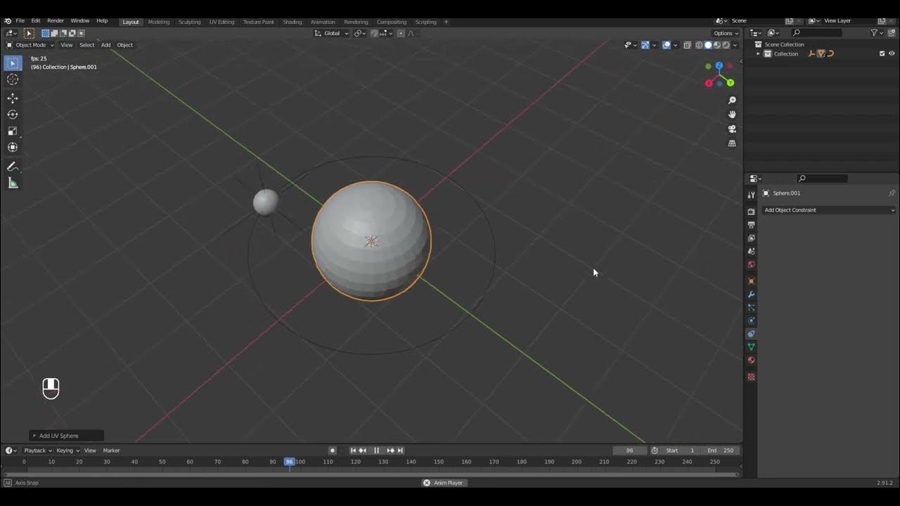 Satellite orbit animation in Blender. - YouTube