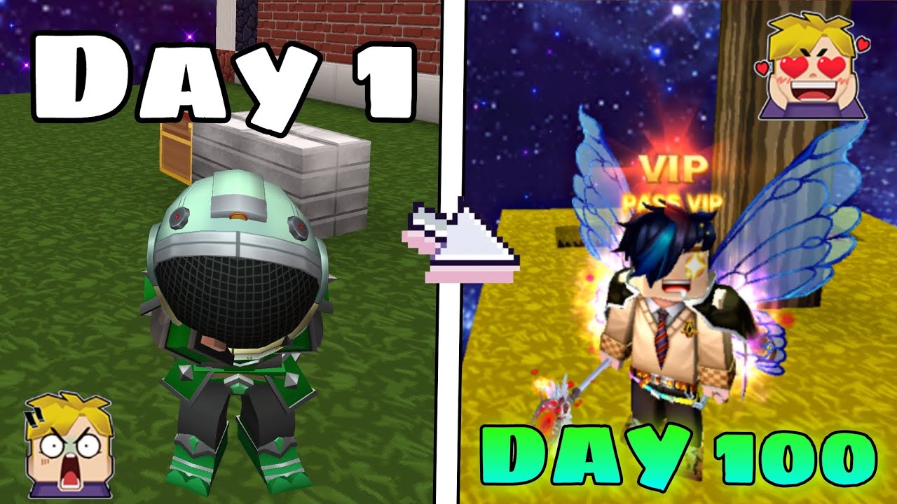 I Spent 100 Days in SkyBlock Blockman go - YouTube