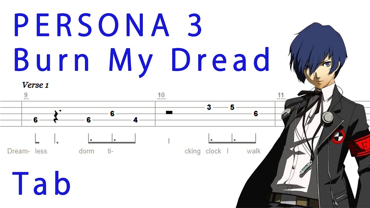 [TAB] Persona 3 - Burn my Dread Intro TAB TRANSCRIPTION - YouTube