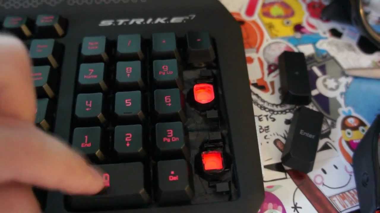 Cyborg Strike 7 Keyboard Key Mod - YouTube