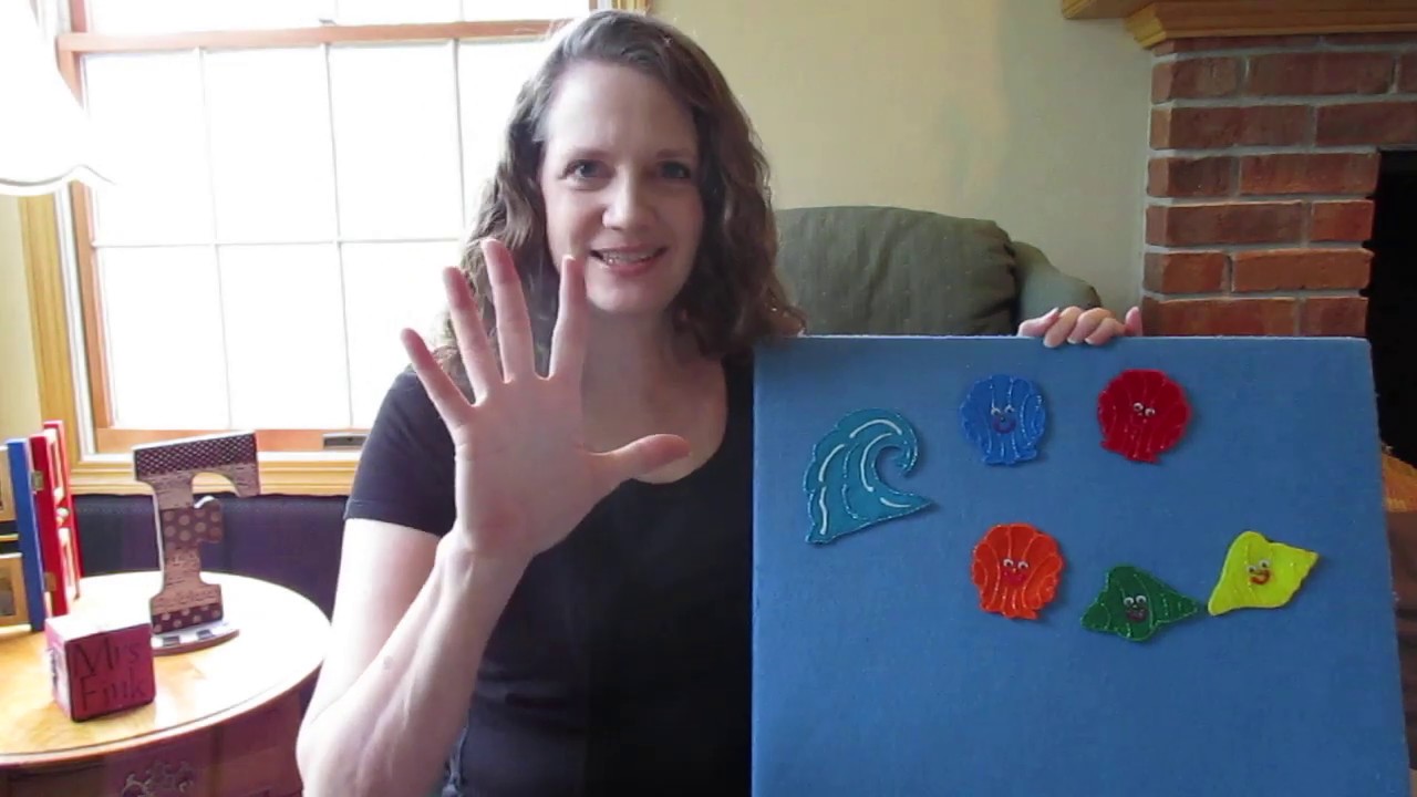 Mrs. Fink does the finger play Five Little Seashells - YouTube