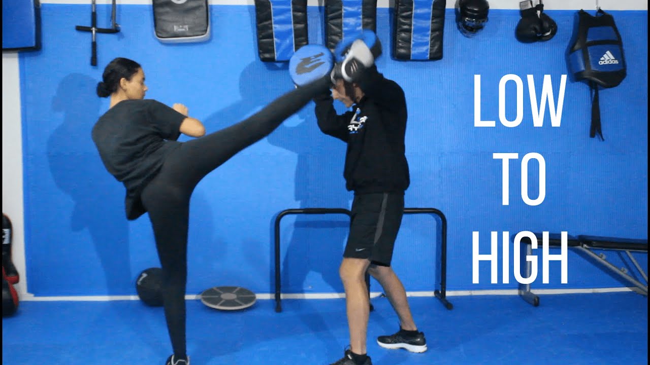 LOW TO HIGH ROUNDHOUSE KICK - YouTube