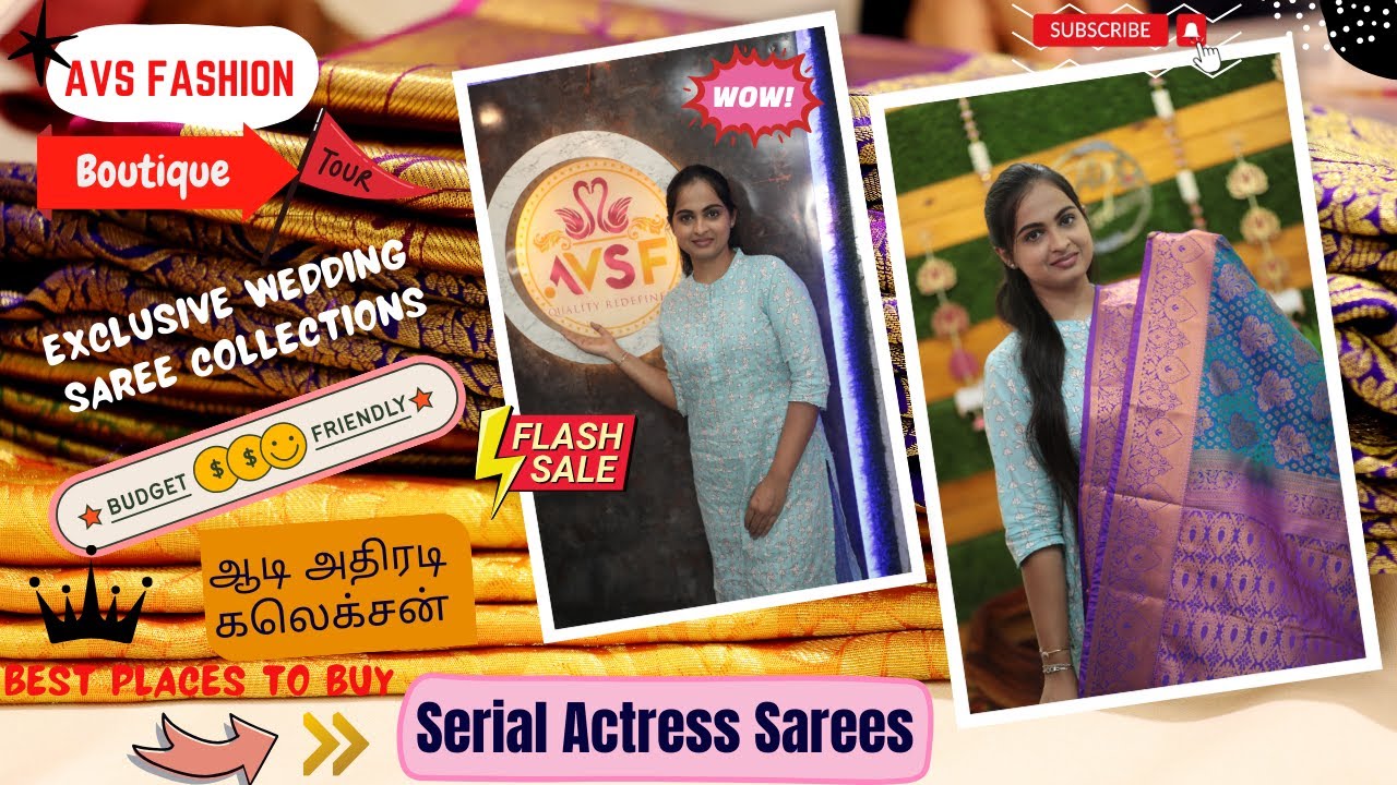 🤷‍♀️வேற லெவல்! இவ்ளோ கம்மி Rate-ல நான் Saree வாங்குறது AVS FASHION-ல ...