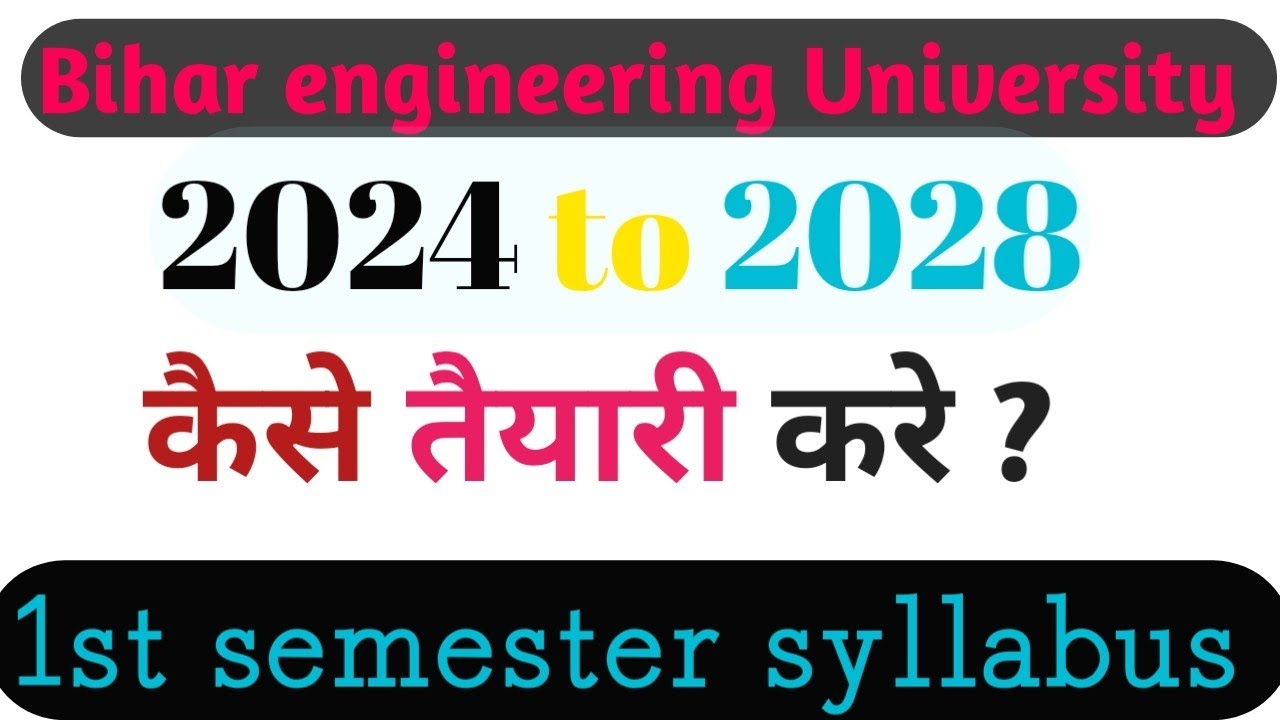 Bihar engineering University syllabus!! civil engineering syllabus ...