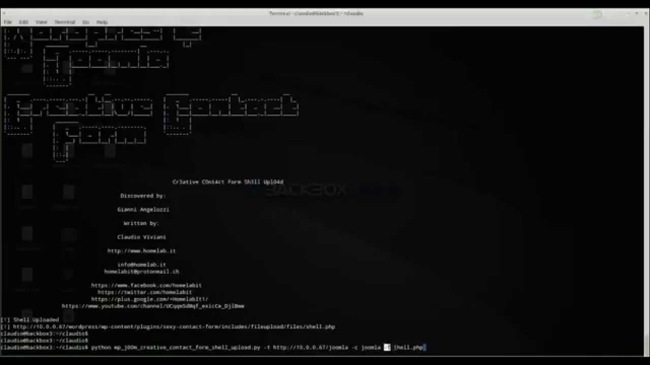 Wordpress and Joomla Creative Contact Form Shell Upload Vulnerability - YouTube