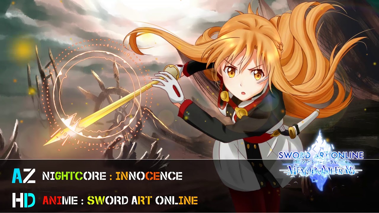 [Nightcore] Sword Art Online Innocence - YouTube