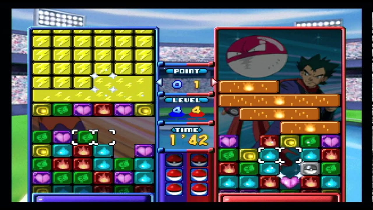 Pokemon Puzzle League: Blaine vs. Koga 2/3 - YouTube