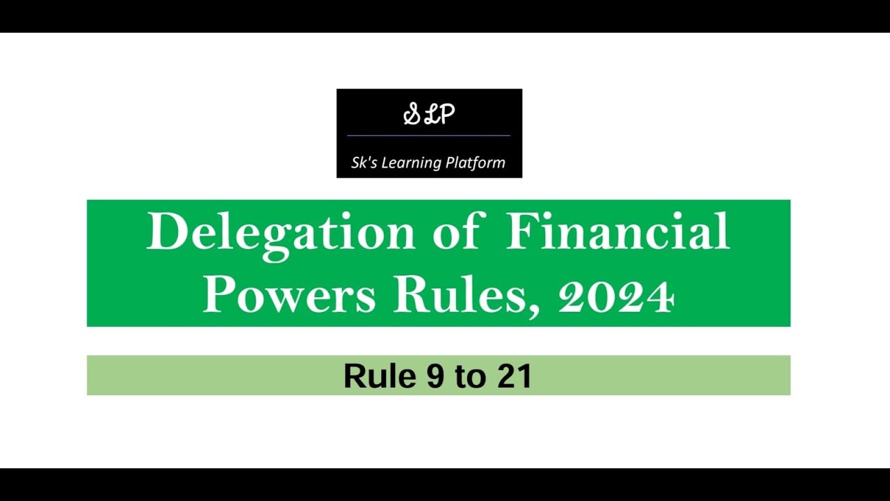 DFPR, 2024: Rule 9 to 21 - YouTube