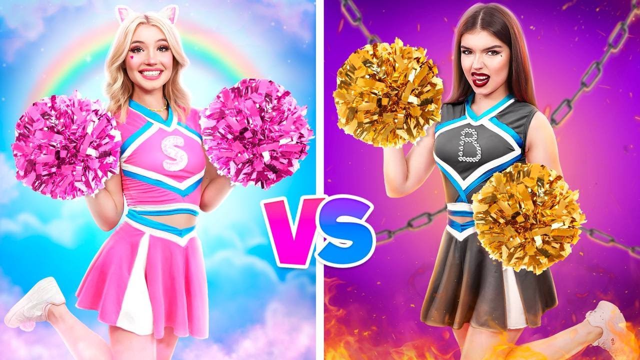 Good Cheerleader vs Bad Cheerleader | Newbie Made Her Own Cheer Team ...