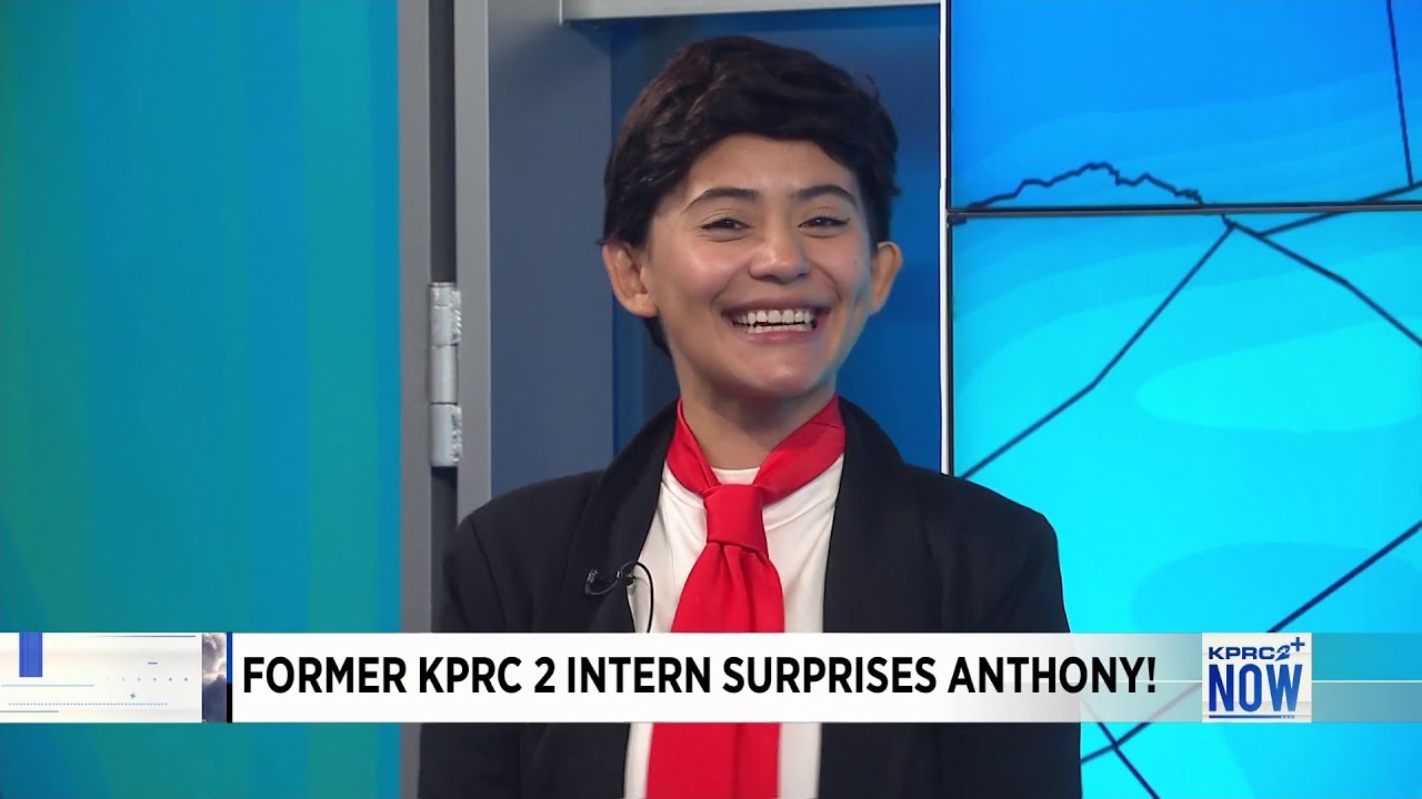 Former KPRC 2 Intern Sophia Cruz surprises Meterologist Anthony Yanez ...