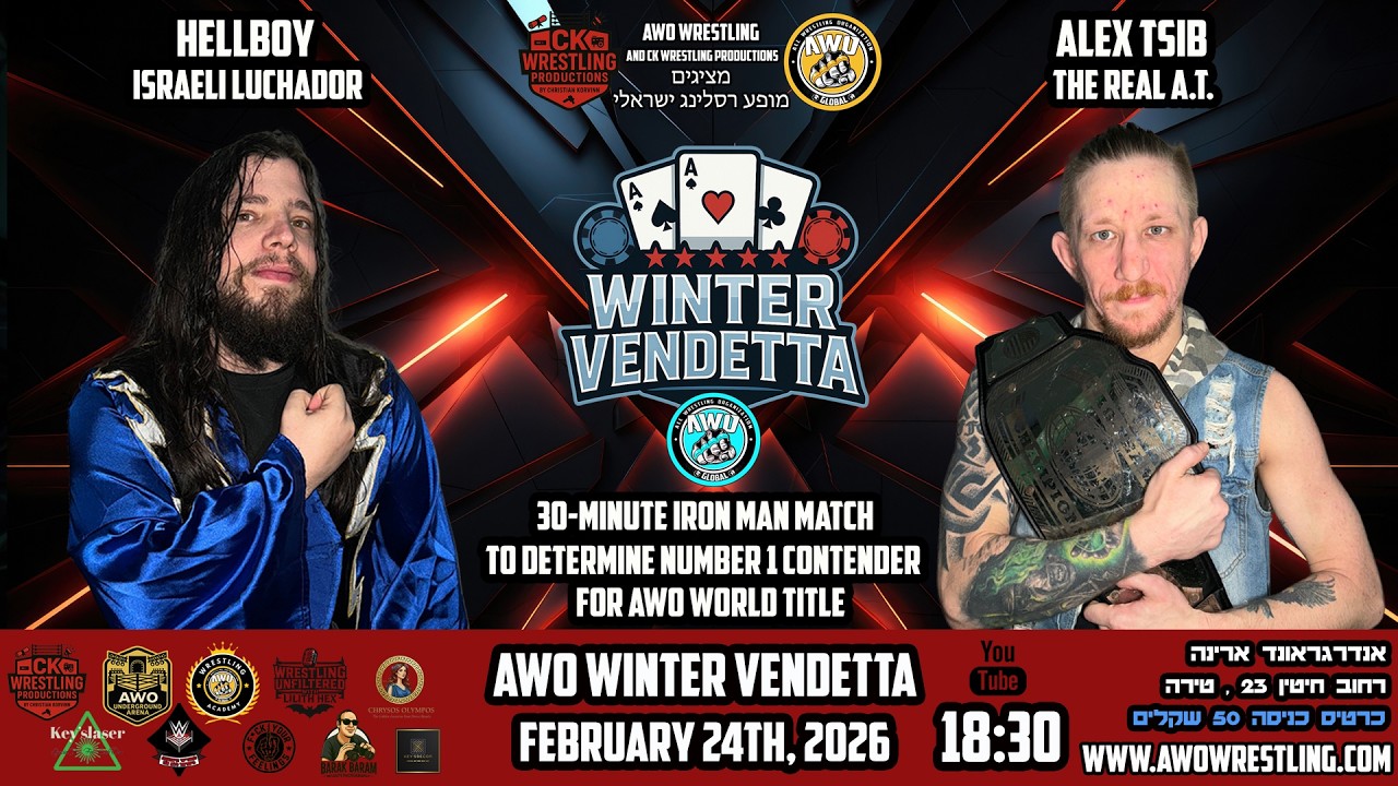 AWO Winter Vendetta 2026 | 30-Minute Iron Man Match | Alex Tsib vs ...