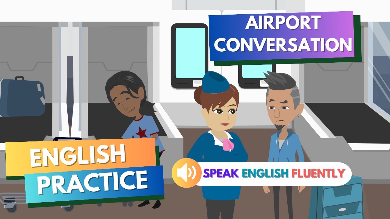 AN AIRPORT CONVERSATION | Luggage Limits | Improve Your English ...