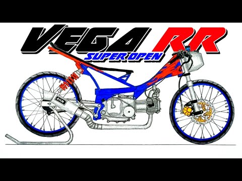 cara menggambar drag‼️|| cara menggambar motor drag sleep engine ...