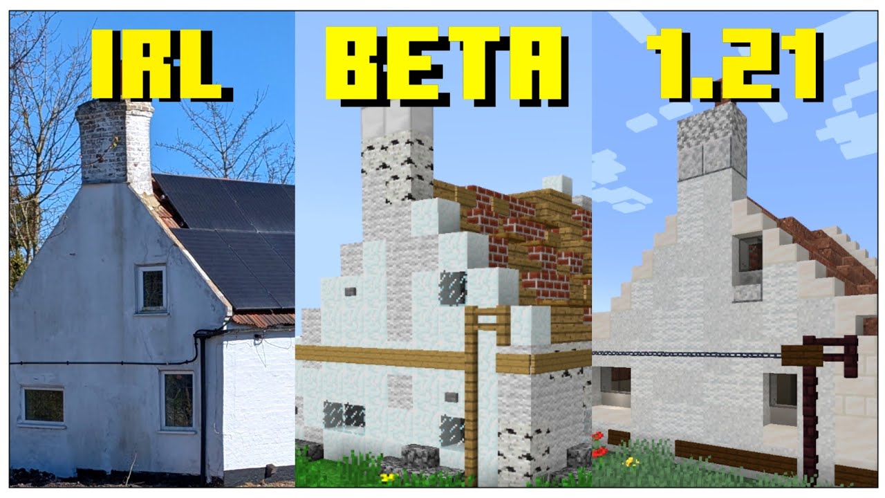 Building This Real House In Minecraft Beta And Now - YouTube
