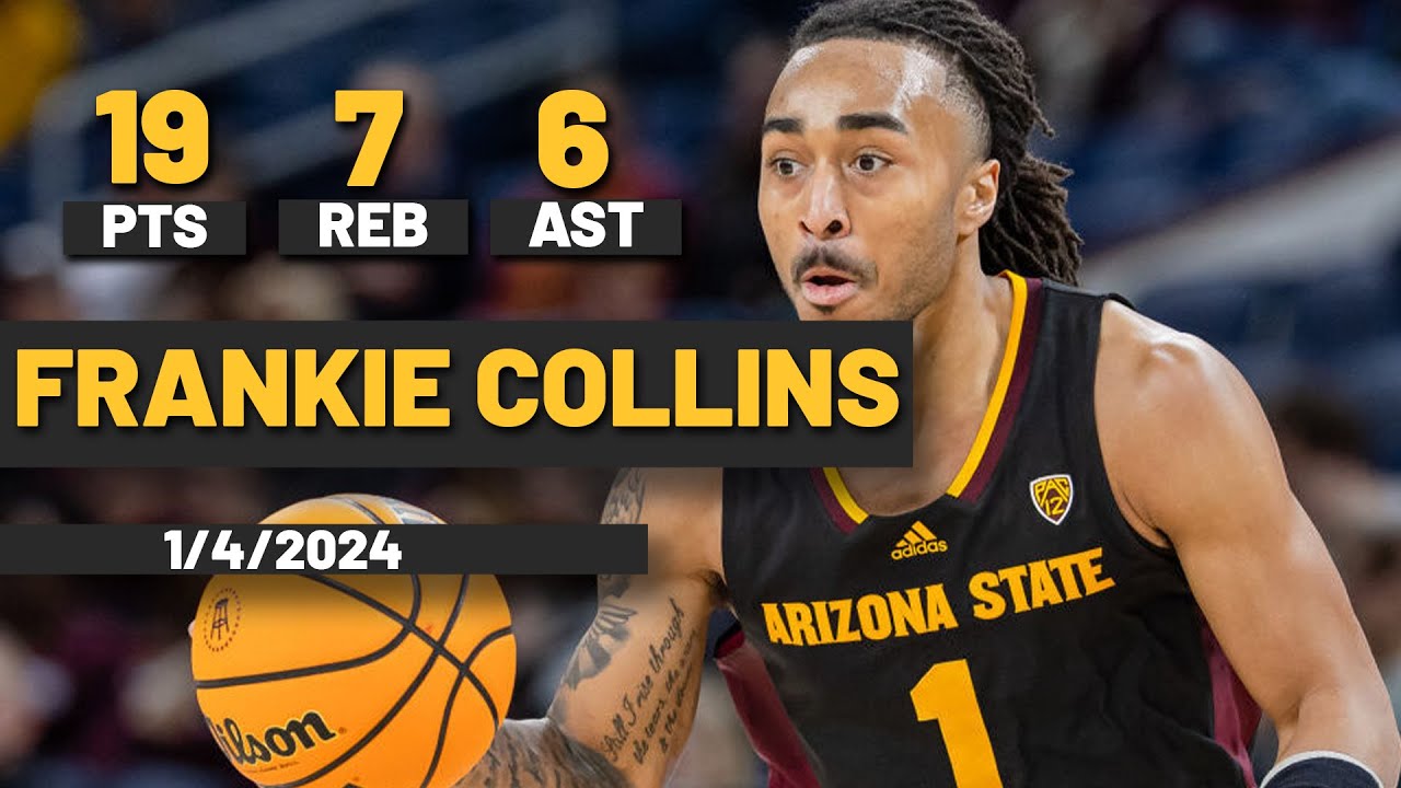 Frankie Collins Arizona State Sun Devils 19 PTS 6 AST 7 REB vs Utah ...