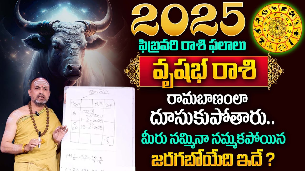 Vrushaba Rasi Phalalu February 2025 Telugu | February 2025 Rashi ...