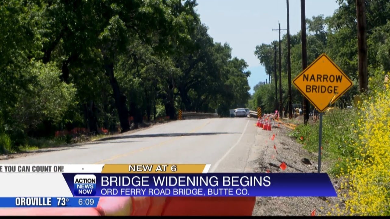 Construction continues on Ord Ferry Bridge in Butte County - YouTube