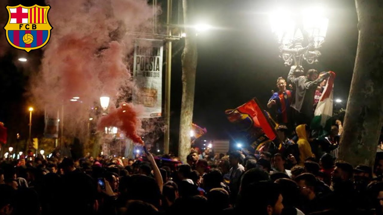 Angry Barca Fans gather outside the Camp Nou after Messi announced he's ...