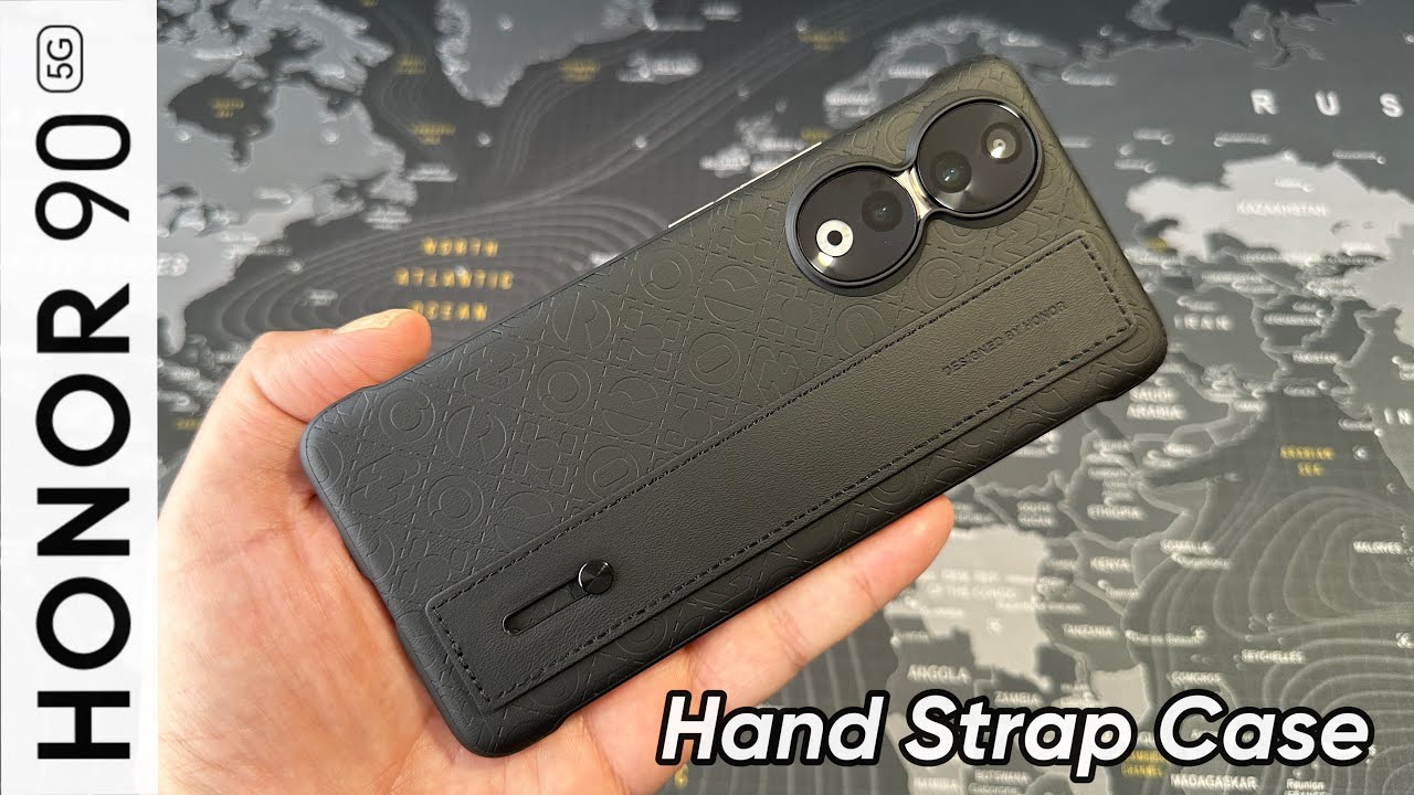 Honor 90 5G PU Case Black - Original Hand Strap Case - YouTube