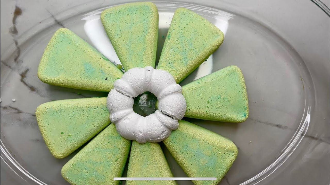 Key lime chalk slices | Gym chalk crush | crunchy ASMR - YouTube