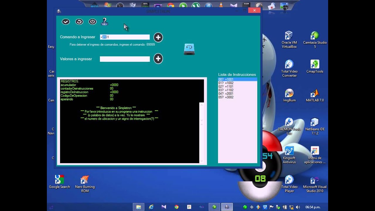 Como utilizar el Simpletron (Simulacion Maquina Virtual) - YouTube