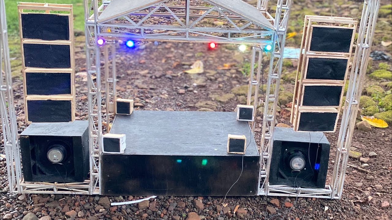 Live cek sound miniatur panggung horeg pakai ligting aku bakul - YouTube
