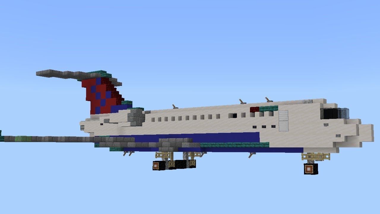 Minecraft Delta Airlines CRJ900 Time Lapse Speed Build - YouTube