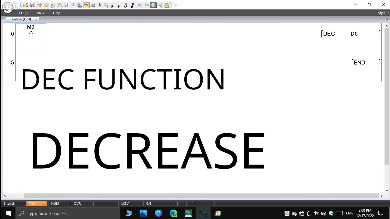 DEC FUNCTION IN WECON PLC | #dec_function #dec #wecon_plc #wecon #wecon ...