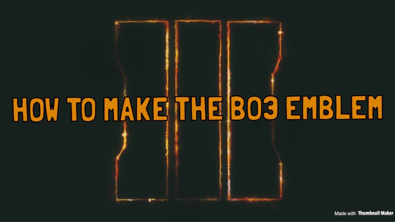 HOW TO MAKE BLACK OPS 3 EMBLEM - YouTube