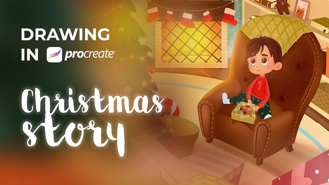 Christmas story • Drawing in Procreate • iPad PRO speedpaint. - YouTube