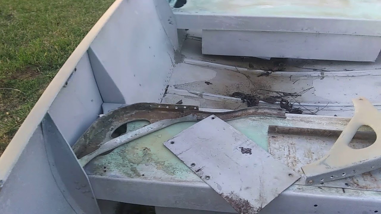 Transom replace in a jon boat. 64 Sears and roebuck jon Boat. Part 1 ...