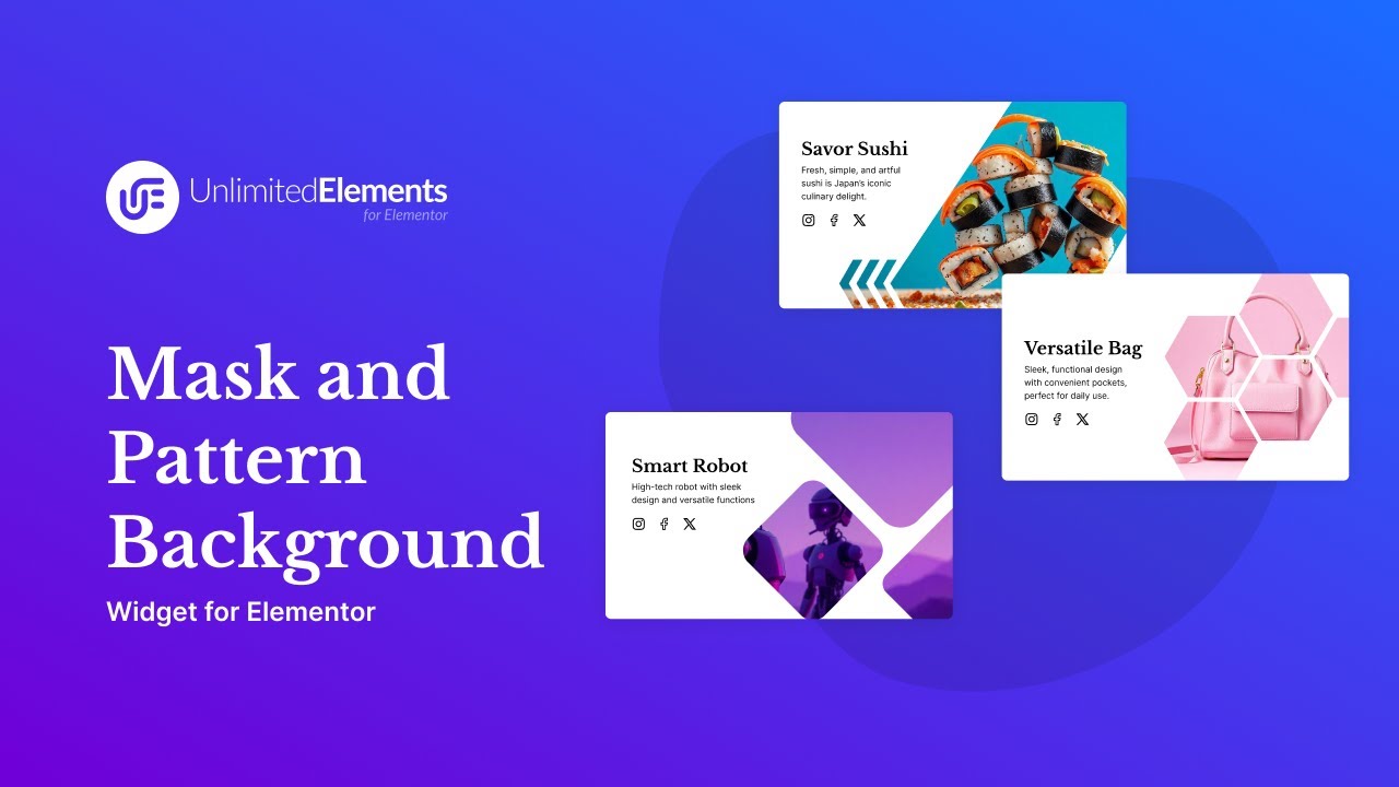 Masks and Patterns Background Widget for Elementor - YouTube