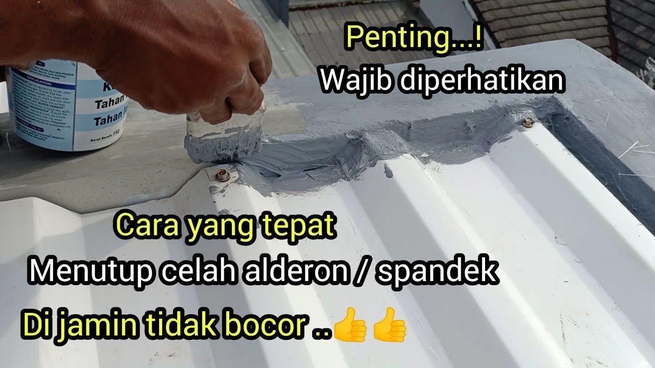 cara menutup celah pertemuan seng dengan dinding - YouTube