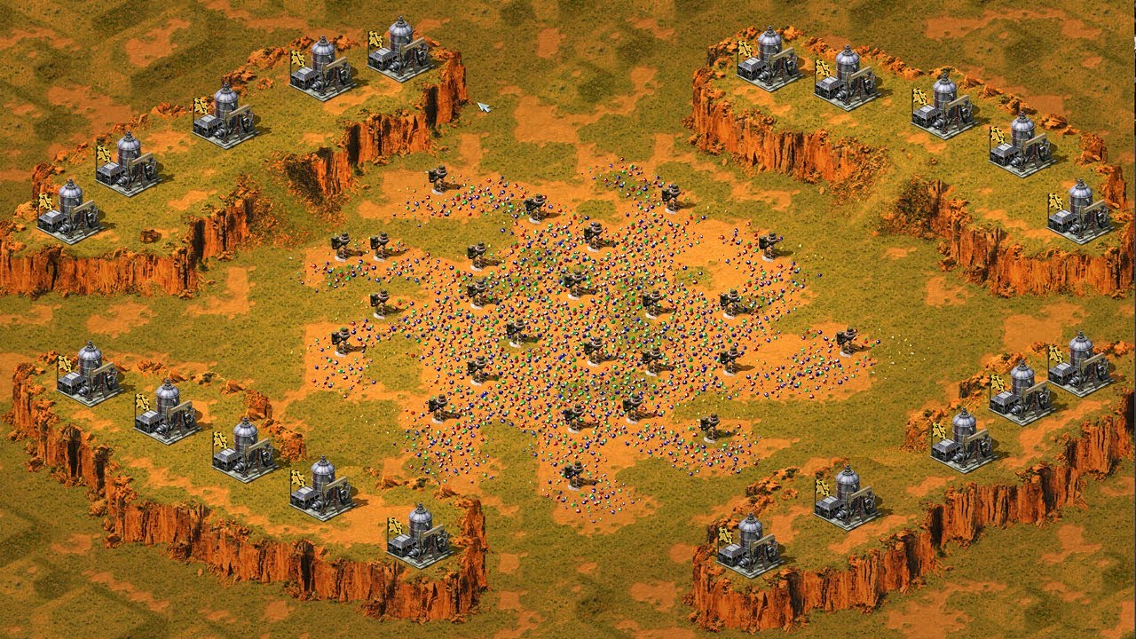 Red Alert 2 | Yuri's Revenge | Extra hard AI | 7 vs 1 | Prism tank ...