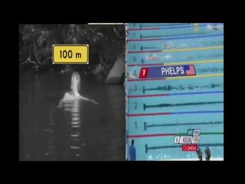 Johnny Weissmuller vs Michael Phelps 100 M