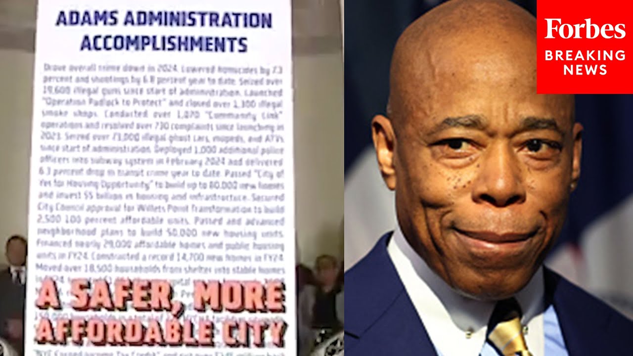 NYC Mayor Eric Adams Holds A 2024 Year In Review Of 'Adams ...