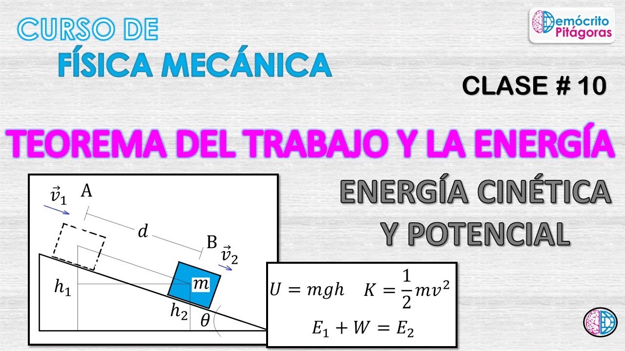 Física Mecánica Clase # 10. Teorema del trabajo y la energía. - YouTube