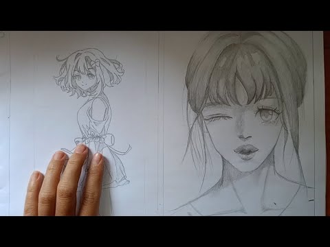 Cara arsir rambut anime simpel - YouTube