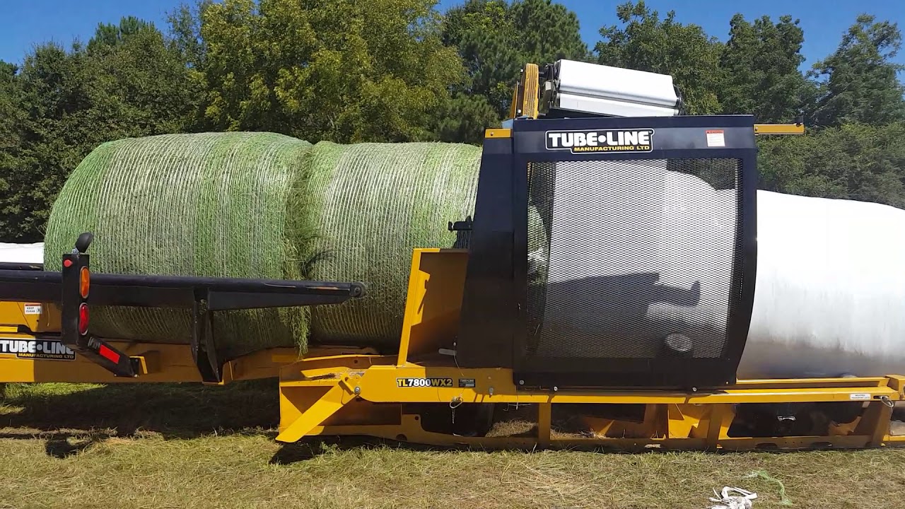 tube line bale liner - YouTube