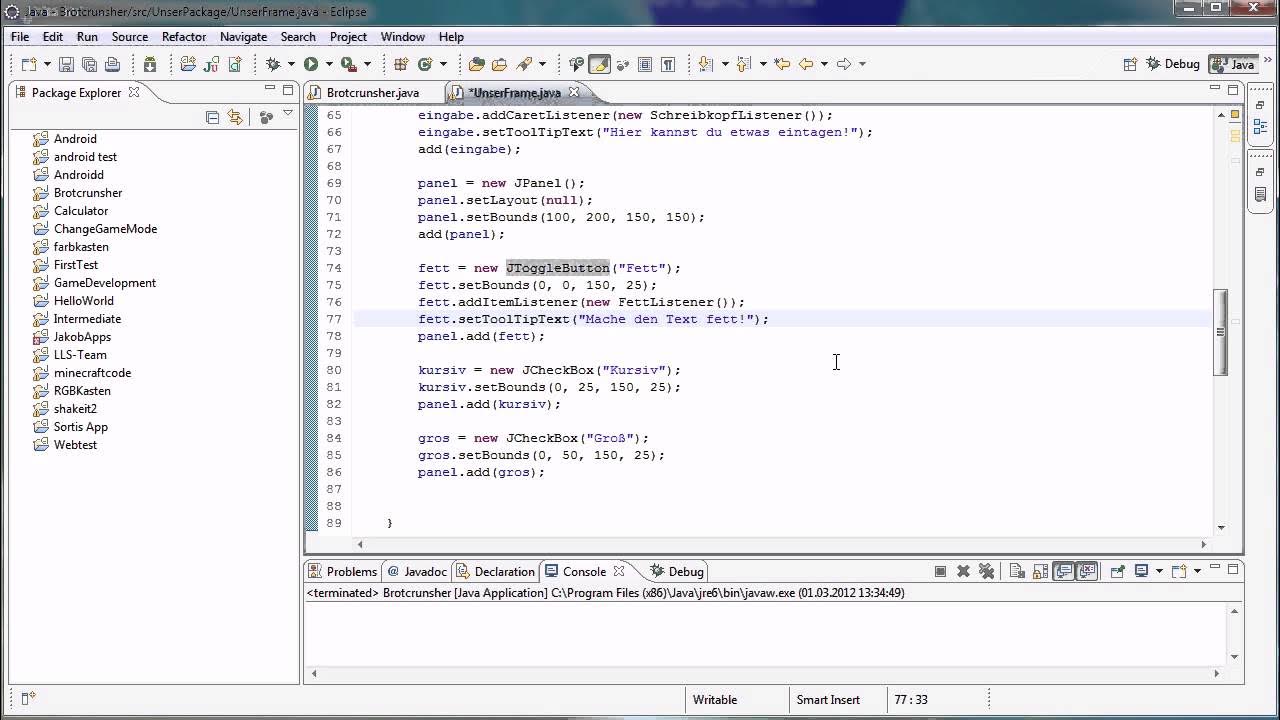 Java Tutorial 78 - JToggleButton - YouTube