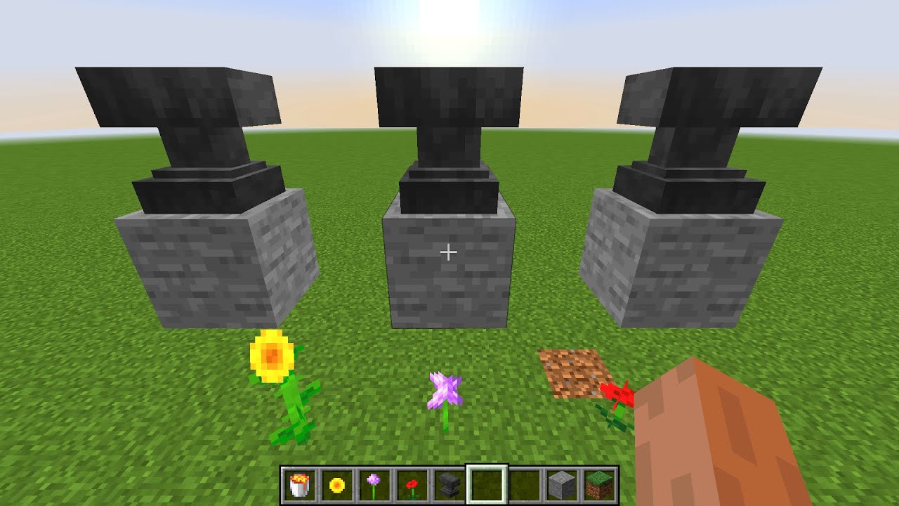 will the anvil break the flowers? (no) - YouTube